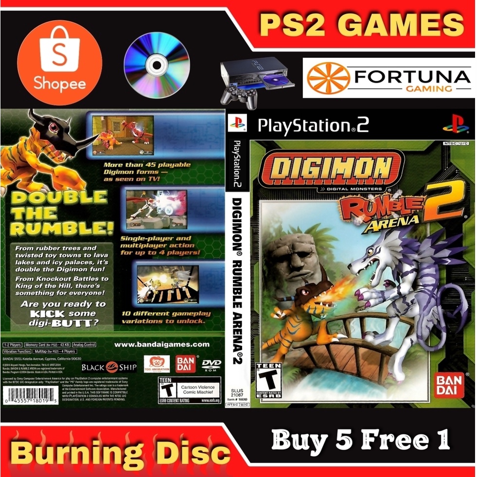 Ps2 Digimon Rumble Arena Cassette 2 | Shopee México