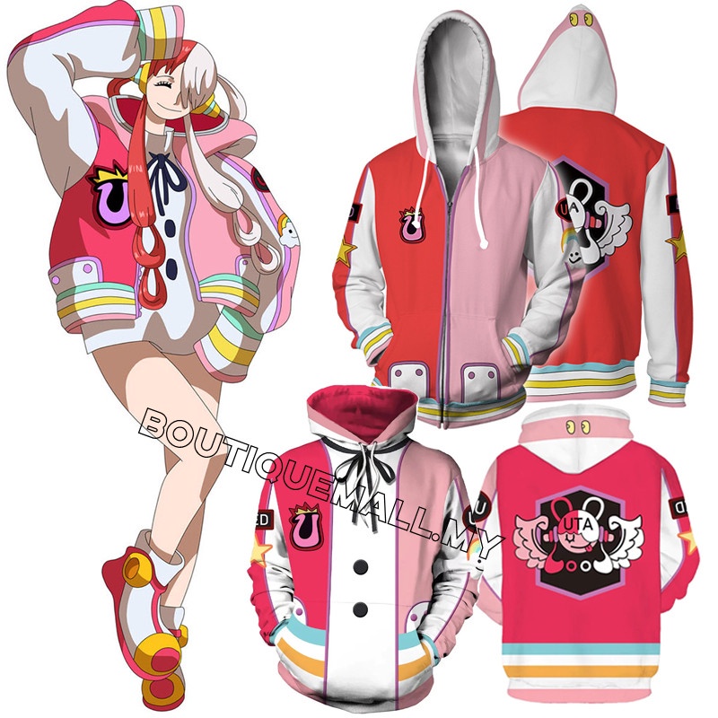 Anime One Piece Film Red Uta Mujeres 3D Sudadera Con Capucha Cosplay ...