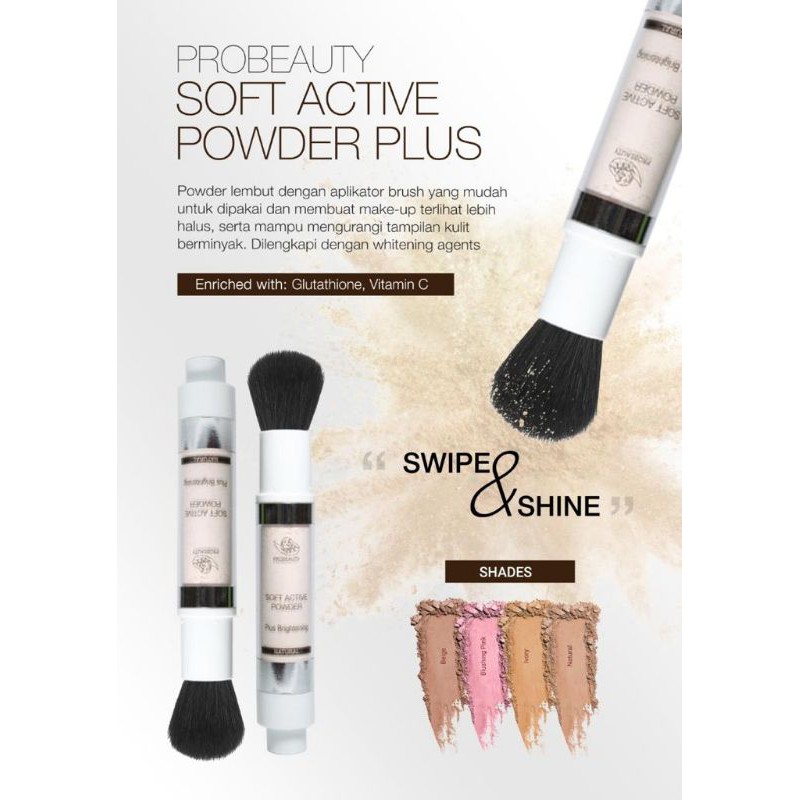 Probeauty Soft Active powder plus/polvo suelto con aplicador | Shopee ...