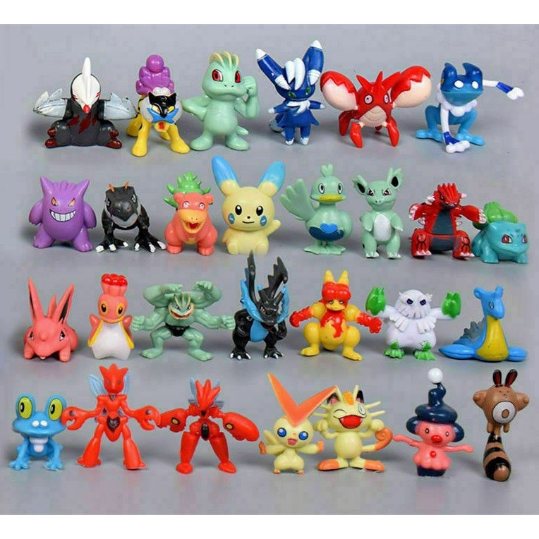 12 Unids/Set 4cm Pokemon Juguetes Pikachu Eevee Todos Los Diferentes ...