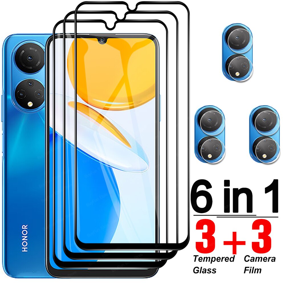 6 in 1 Tempered Glass For Huawei Honor x7 Full Cover Screen Protector ...