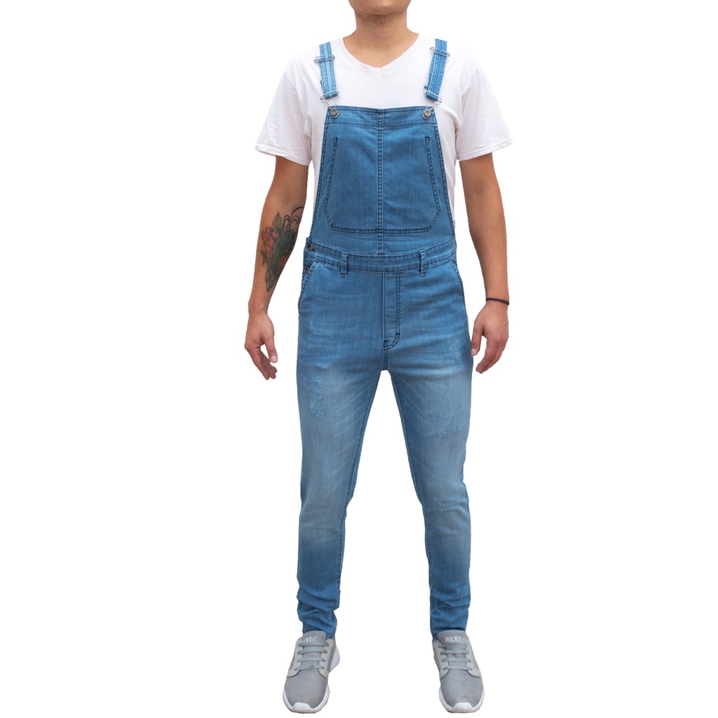 Overol de Mezclilla para Hombre color Azul claro | Shopee México