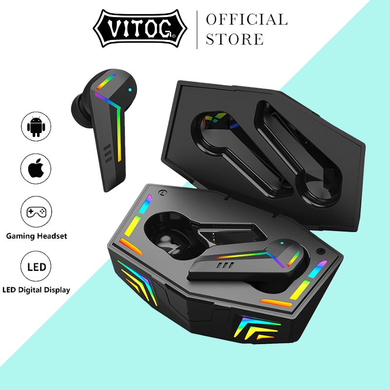 Vitog G001 Gaming audifono Inalámbricos 50ms Baja Latencia TWS ...