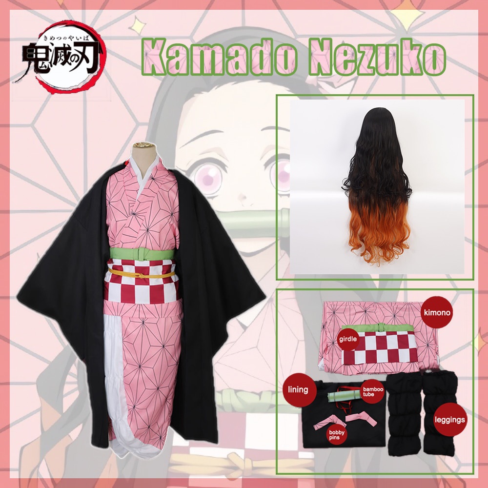 Anime Demon Slayer Kamado Nezuko Cosplay Kimetsu no Yaiba Disfraz ...