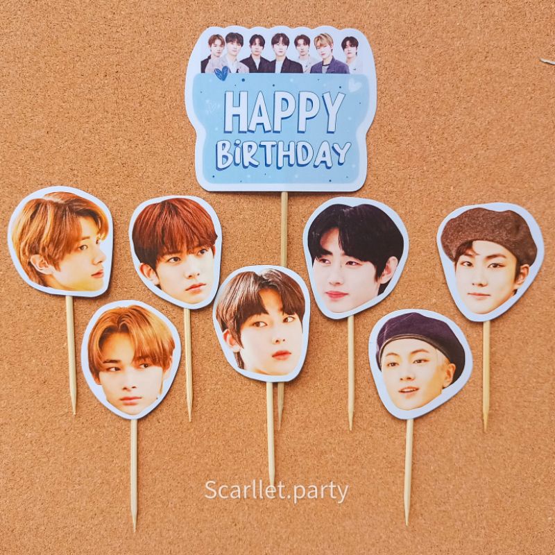 Decoración de pastel ENHYPEN decoración de tarta tarta cumpleaños HBD ...