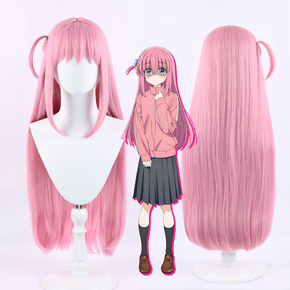 Misscoo Anime Bocchi the Rock ! Hitori Gotoh Cosplay Peluca Rosa Pelo ...