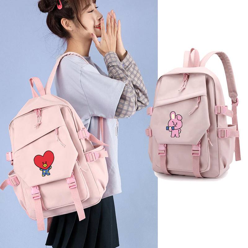 BTS BT21 KPOP Mochila De Gran Capacidad Bolsos De Mujer Para Viajes ...